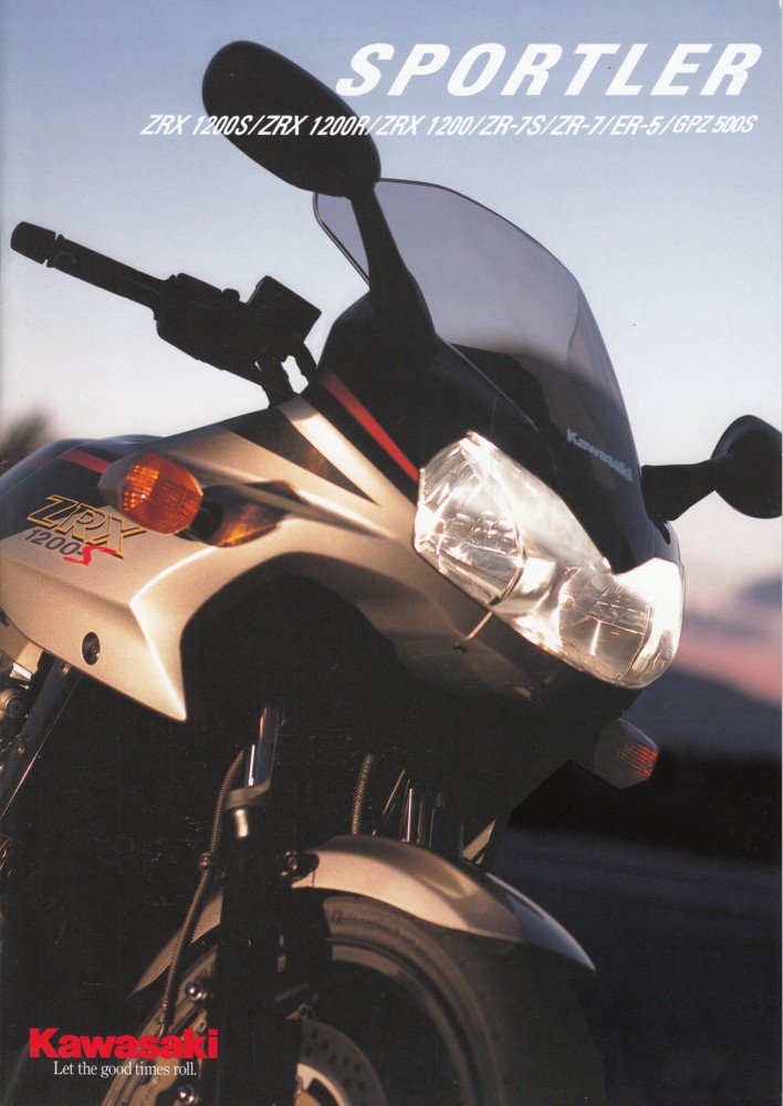 Prospekt KAWASAKI ZRX 1200 / S / R + ZR-7 / S + ER-5 + GPZ 500 S + Prospekt + 20 Seiten + aus 1/2001