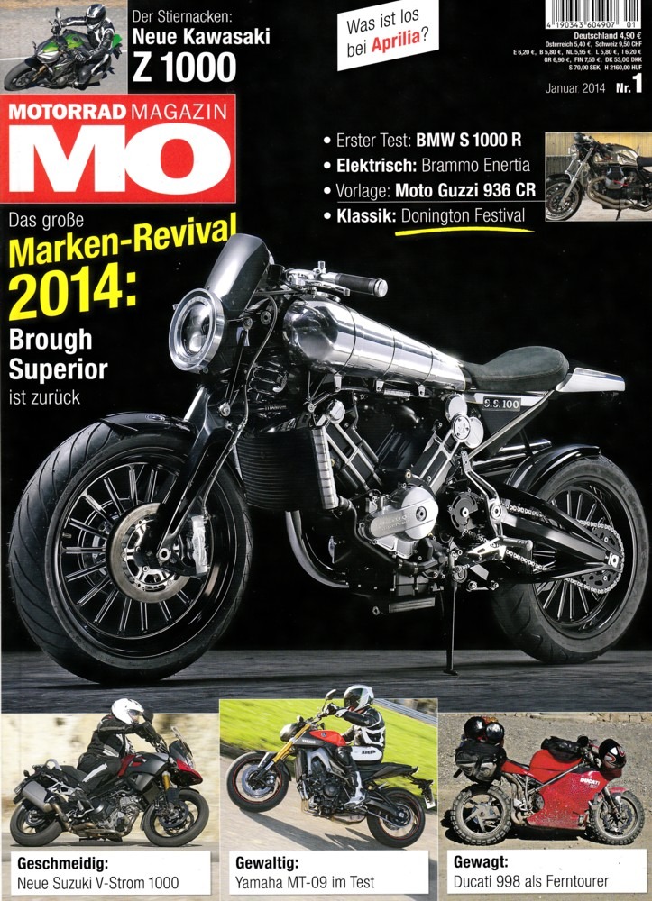 MO 1/2014 – Test Brough Superior SS 100; Kawasaki Z1000; BMW S 1000 R ...