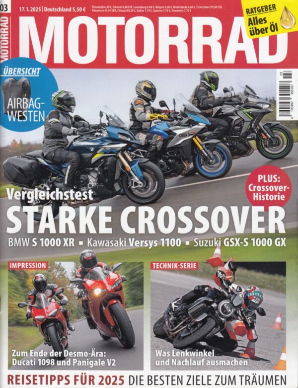 MOTORRAD 03/2025 – BMW S 1000 XR, Kawasaki Versys 1100, Suzuki GSX-S ...