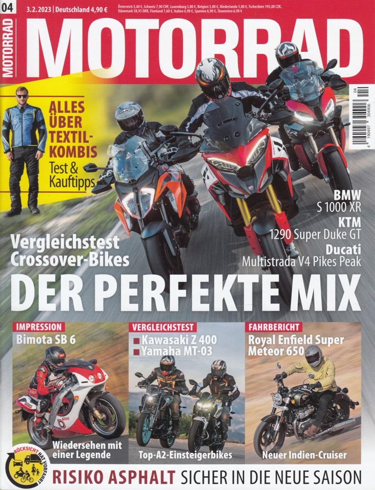 MOTORRAD 04/2023 – Vergleich Kawasaki Z 400 vs. Yamaha MT-03 - Motorrad ...